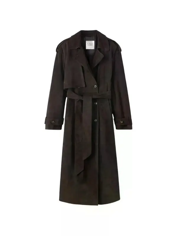 Almada Label Sienna Belted Suede Trench Coat