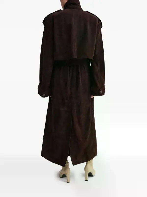 Almada Label Sienna Belted Suede Trench Coat