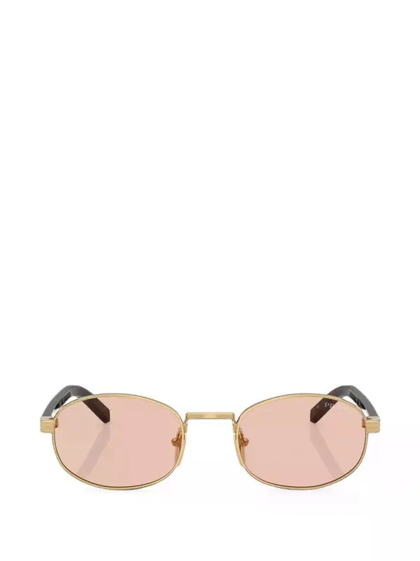 Prada Oval-frame Sunglasses - Gold