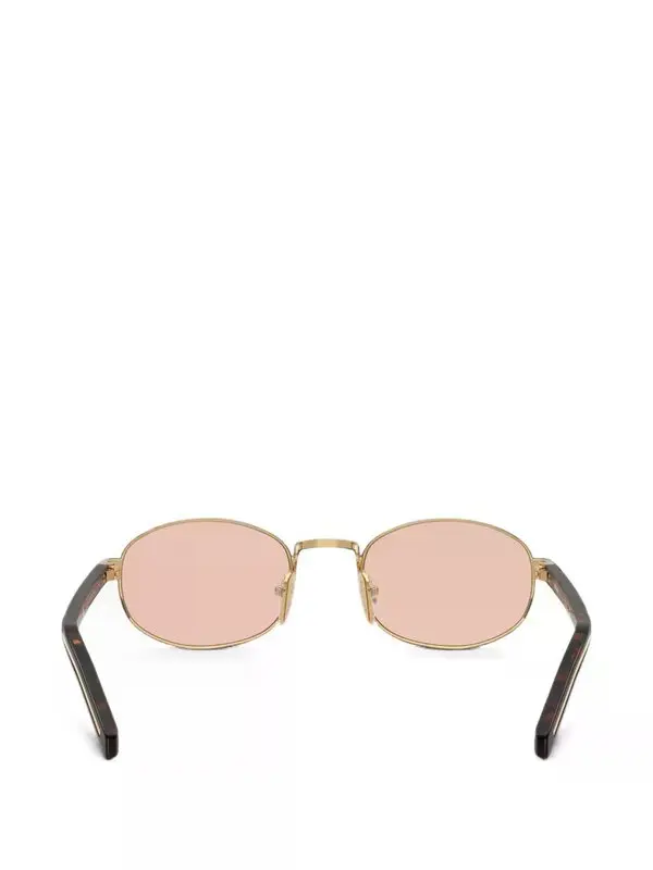 Prada Oval-frame Sunglasses - Gold