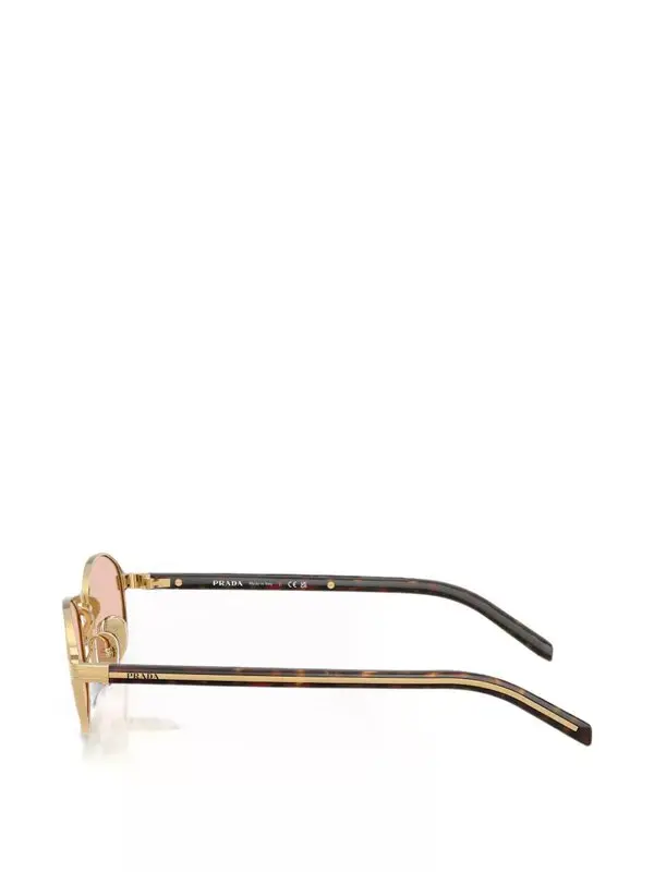 Prada Oval-frame Sunglasses - Gold