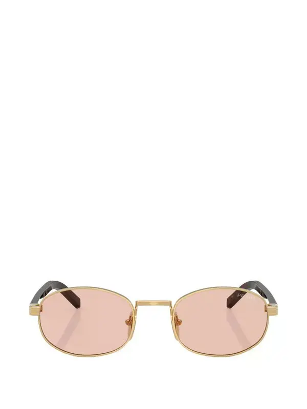 Prada Oval-frame Sunglasses - Gold