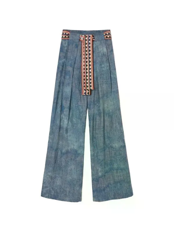 Momoni Leona Tie-dye Palazzo Pants - Blue