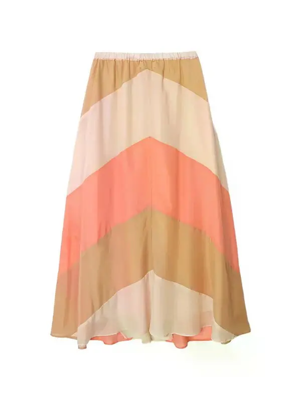 Xirena Amelia Chevron-motif Long Skirt