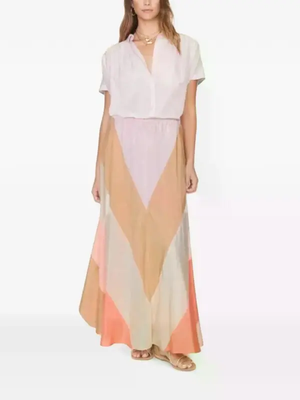 Xirena Amelia Chevron-motif Long Skirt