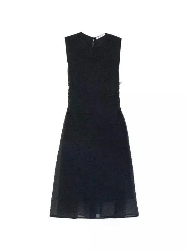 Cecilie Bahnsen Floria Brodia Matelassé Midi Dress - Blue