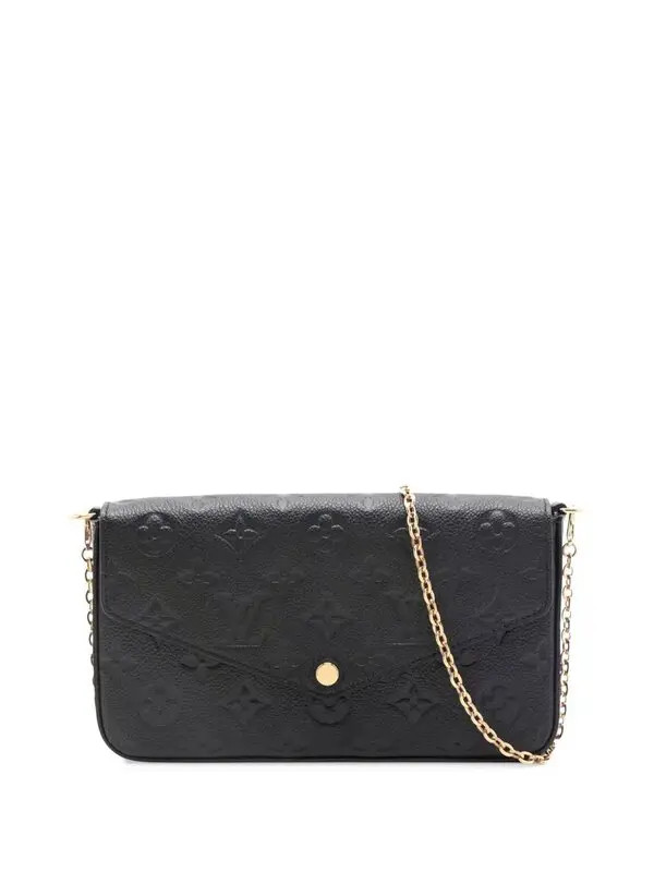 LOUIS VUITTON 2021-2026 Monogram Empreinte Pochette Felicie Crossbody Bag - Black