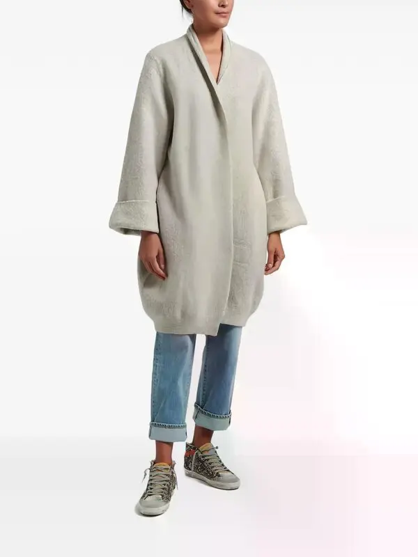 Frenckenberger Felted Open-front Coat