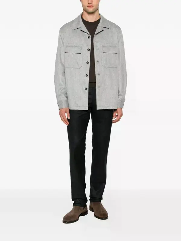 Zegna Button-fastening Shirt Jacket - Grey