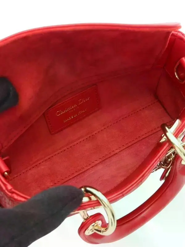 Dior 2000-2026 Micro Lambskin Cannage Lady D Joy Satchel