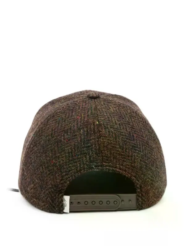 LES DEUX Herringbone-pattern Logo-embroidered Baseball Cap