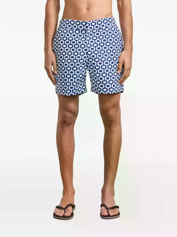 Frescobol Carioca Porto Ipanema-print Swim Shorts