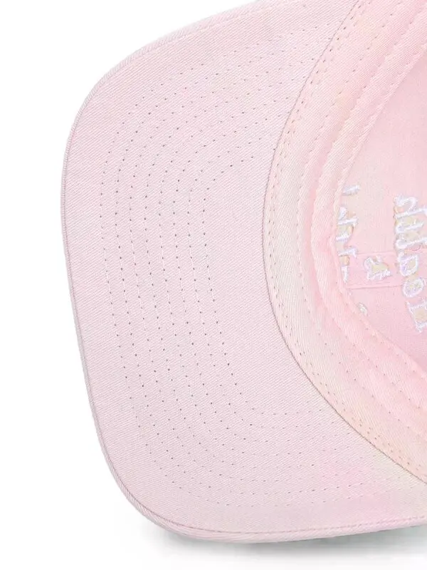 Sporty & Rich Health Is Wealth Embroidered-slogan Baseball Cap