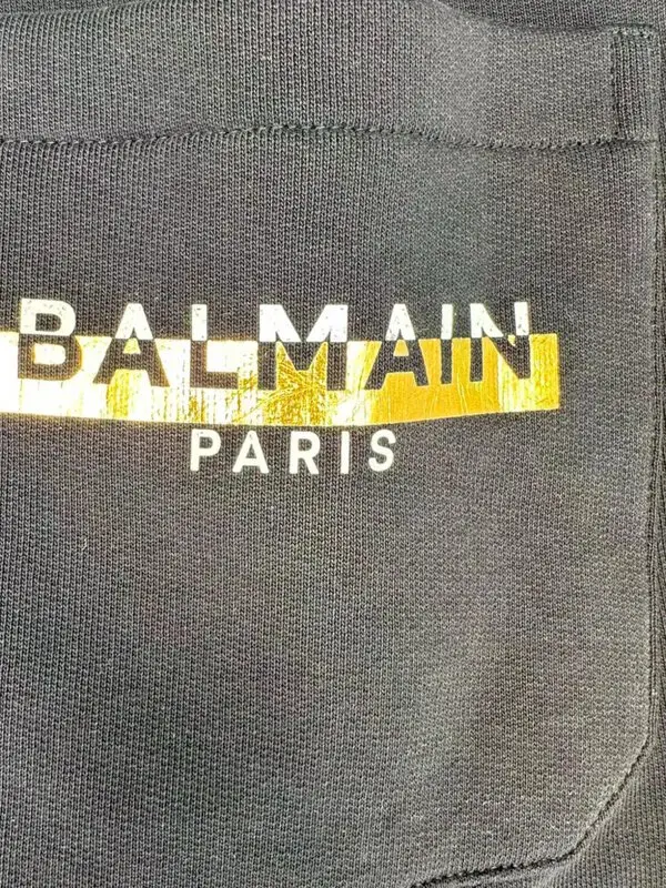 Balmain Foil Tape Logo Track Pants