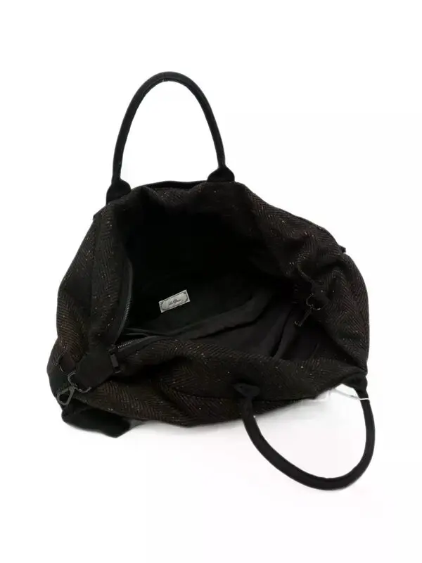 LES DEUX Herringbone-weave Wool Holdall