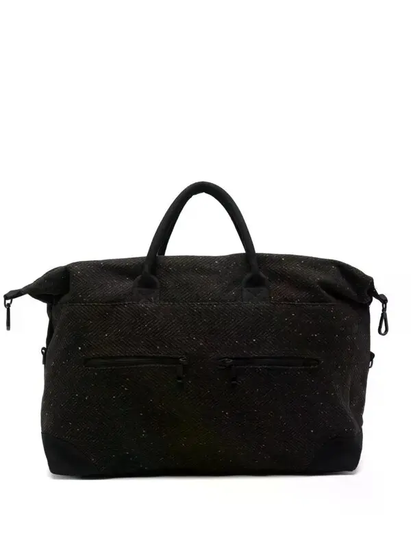 LES DEUX Herringbone-weave Wool Holdall - Brown