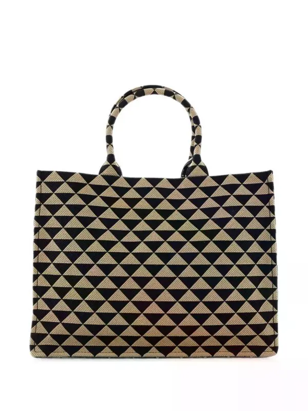 Prada Symbole Shopper Jacquard Large Tote Bag
