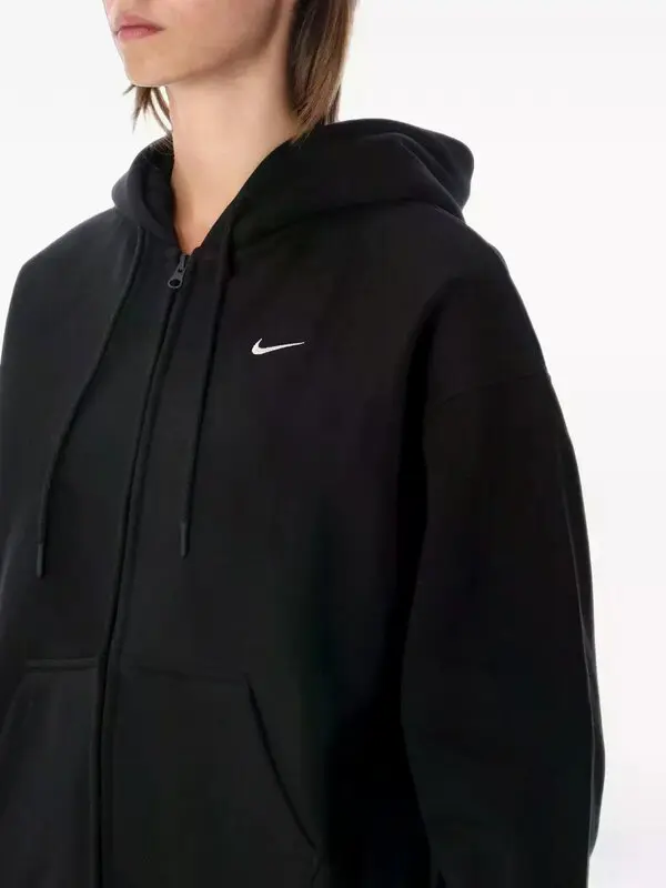 Nike Logo-embroidered Zip-up Hoodie