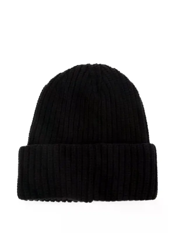 Moncler Ribbed-knit Logo-patch Beanie Hat