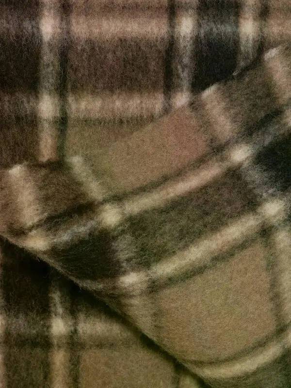 Moncler Plaid Fringed Scarf