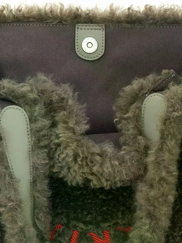 Stella McCartney Logo-embroidered Teddy Tote Bag - Green