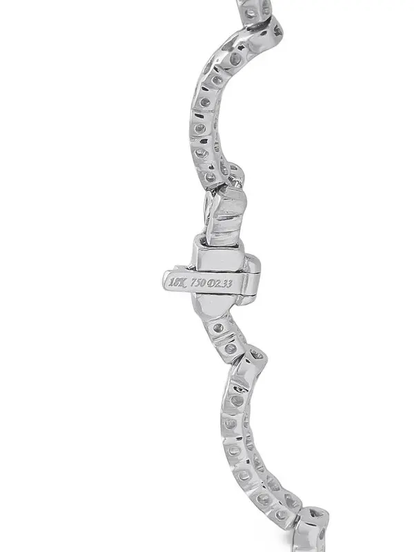LB EXCLUSIVE Diamond Scalloped Necklace - Silver