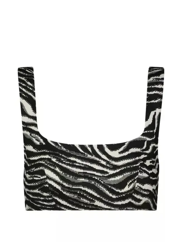 Matthew Bruch Anna Zebra-print Crop Top