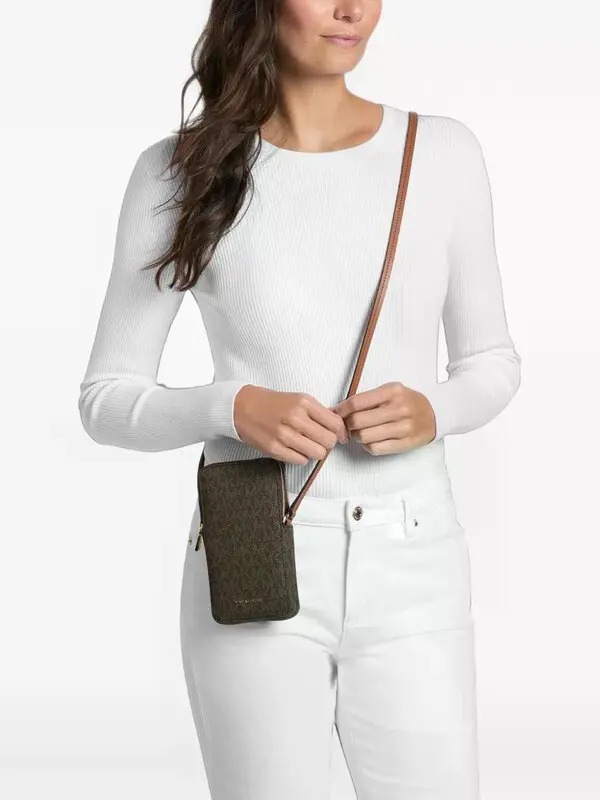 Michael Kors Jet Set Small Pebbled Leather Smartphone Crossbody Bag