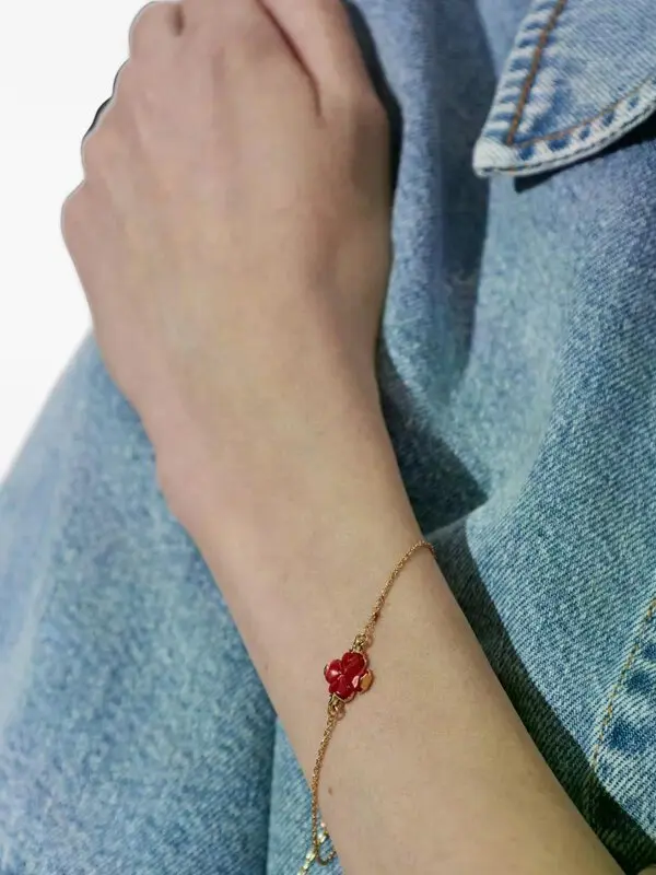 Kate Spade New York Flower Solitaire Clover-pendant Bracelet