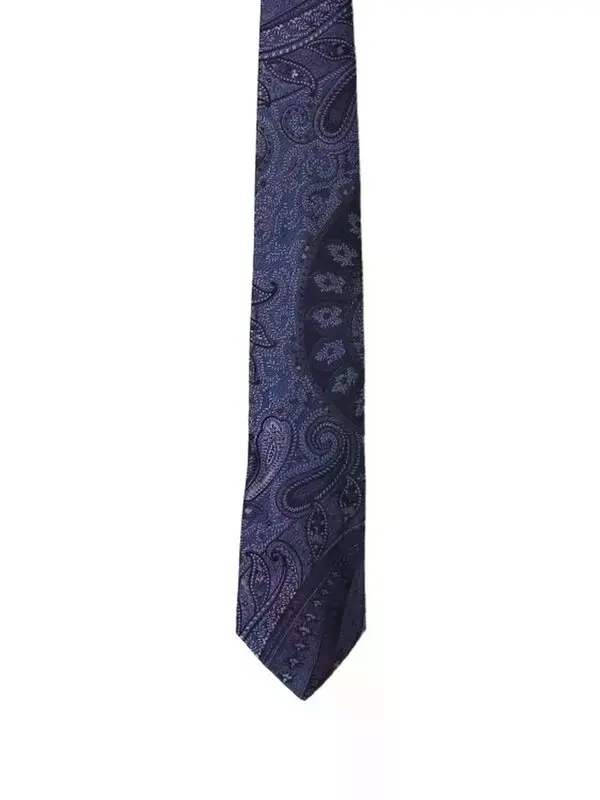 Etro Paisley-print Silk Tie - Blue