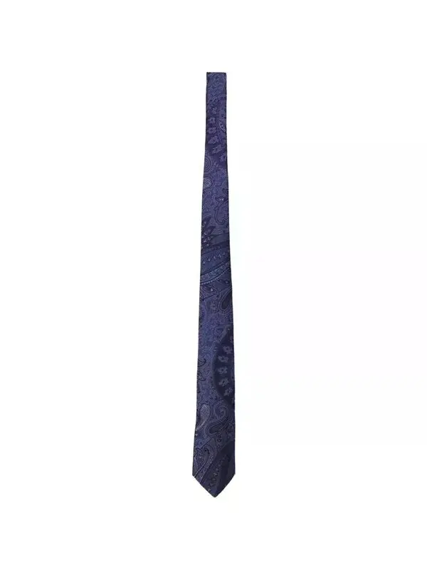 Etro Paisley-print Silk Tie - Blue