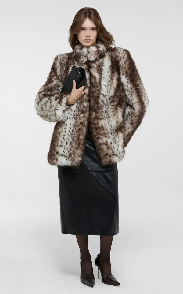DUCIE Sylvia Faux Fur Jacket