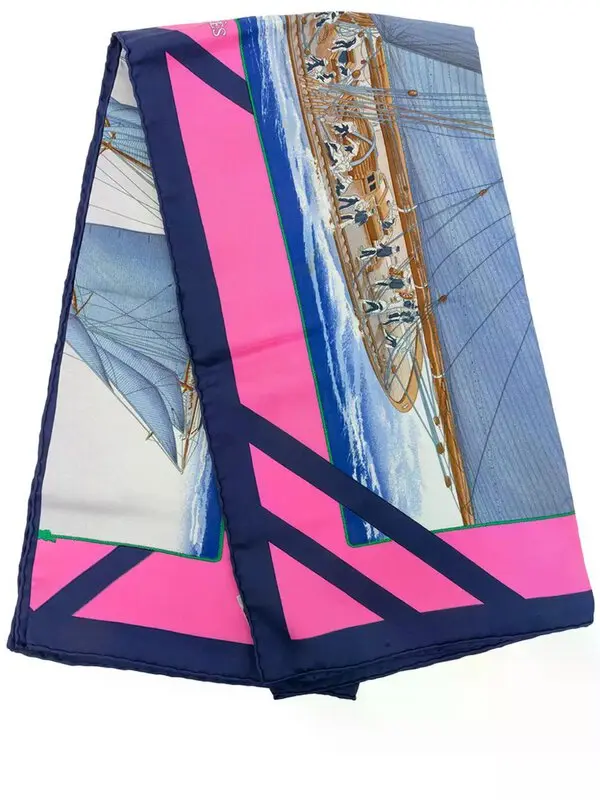 Hermès 20th Century Rafales Silk Scarf 90 Scarves