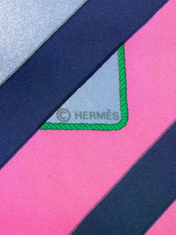 Hermès 20th Century Rafales Silk Scarf 90 Scarves