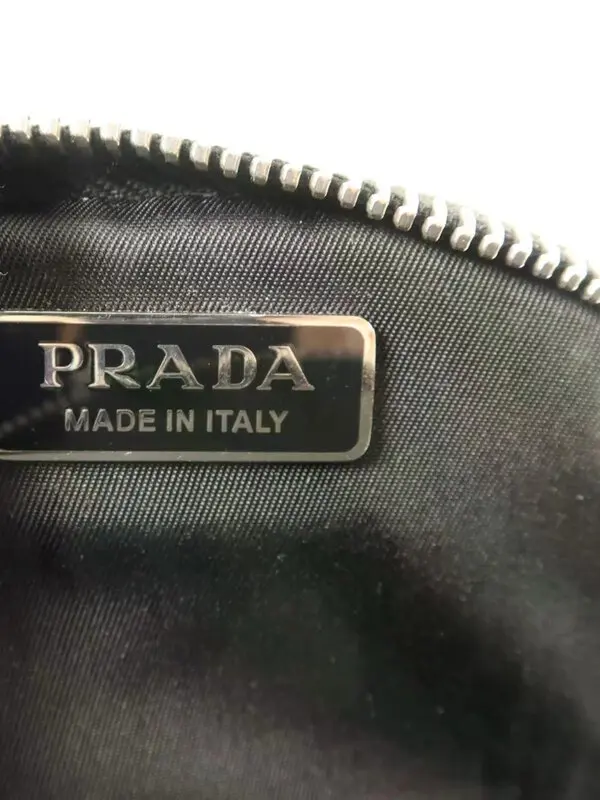 Prada Enamelled Triangle Logo Phone Shoulder Bag