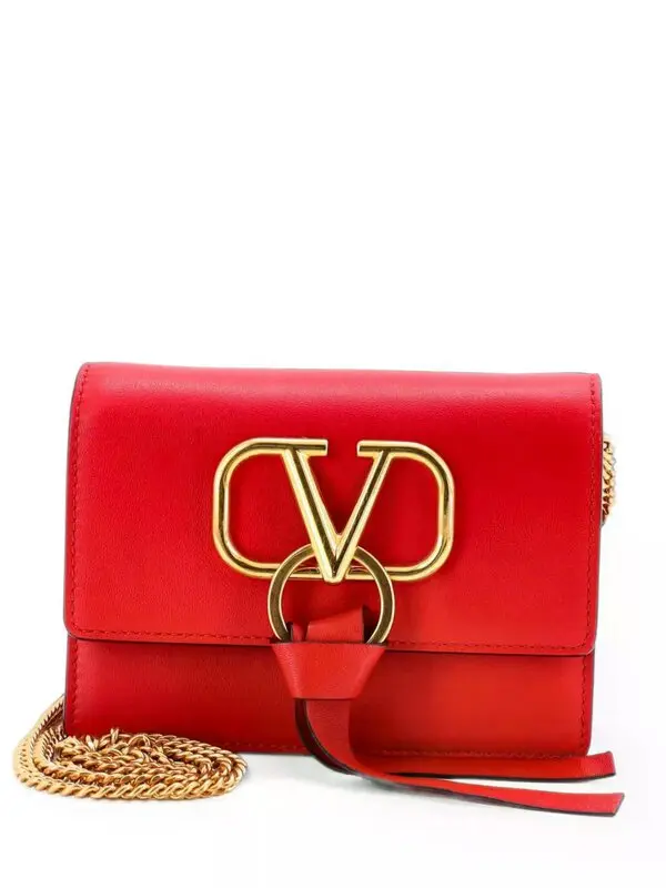Valentino Garavani Vring Leather Mini Crossbody Bag - Red
