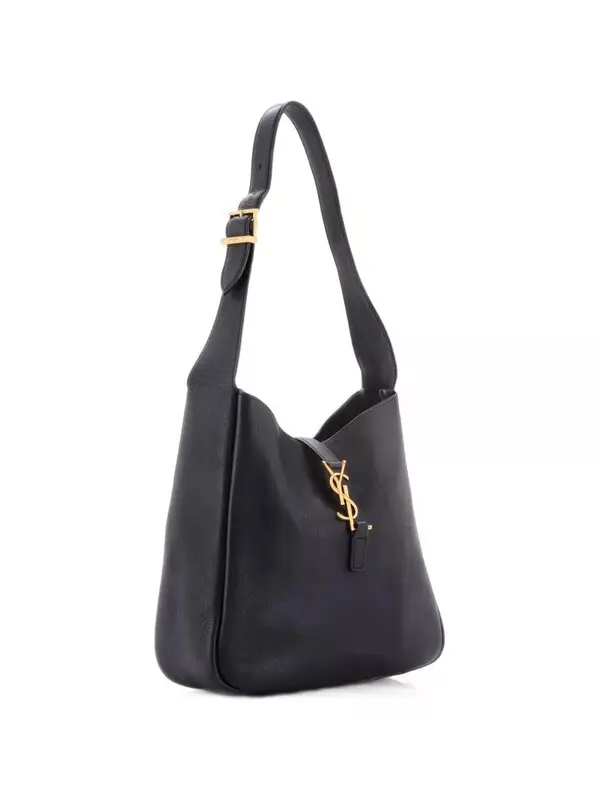 Saint Laurent Le 5 A 7 Supple Leather Small Hobo Bag - Black