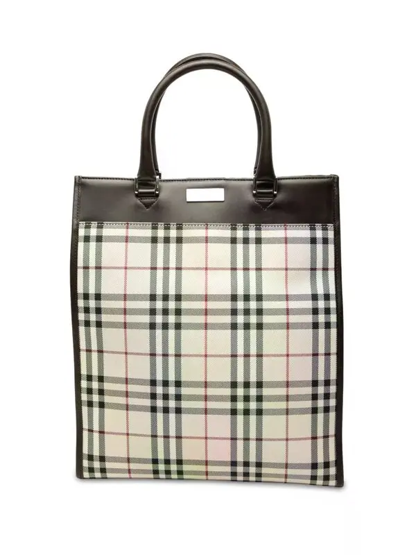 Burberry 2000-2017 House Check Canvas Tote Bag