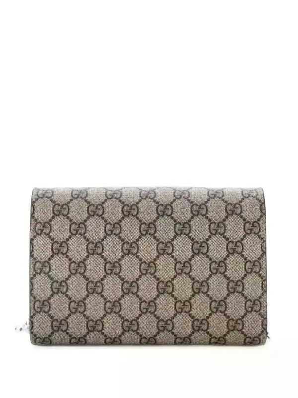 Gucci Dionysus Chain Wallet Gg Coated Canvas Small Crossbody Bag - Brown
