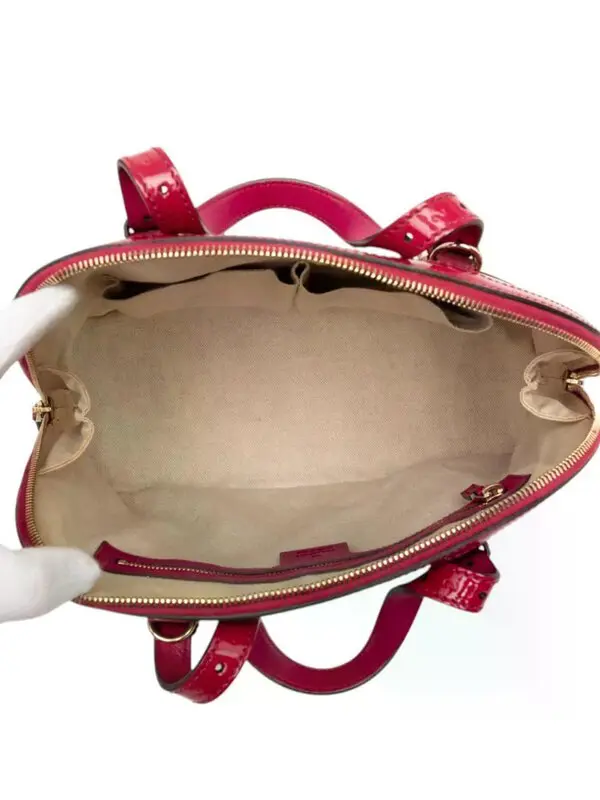 Gucci 2016-2026 Small Microguccissima Patent Nice Dome Satchel