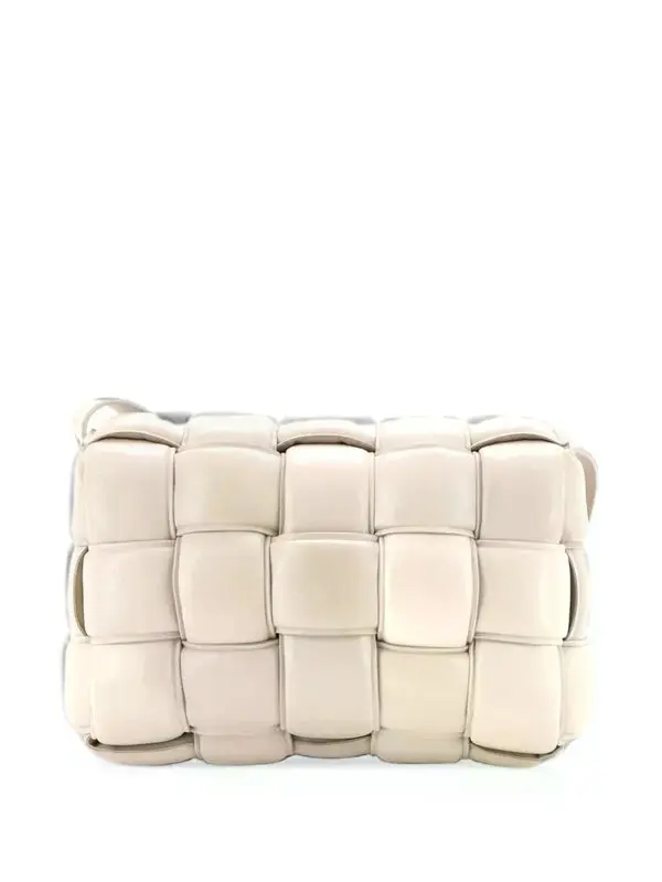 Bottega Veneta Cassette Padded Maxi Intrecciato Leather Crossbody Bag - Neutrals