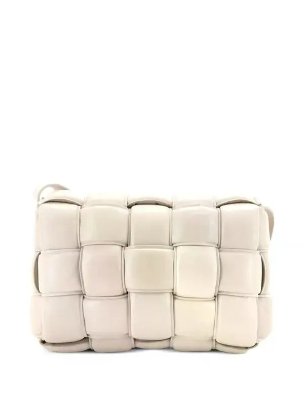 Bottega Veneta Cassette Padded Maxi Intrecciato Leather Crossbody Bag - Neutrals
