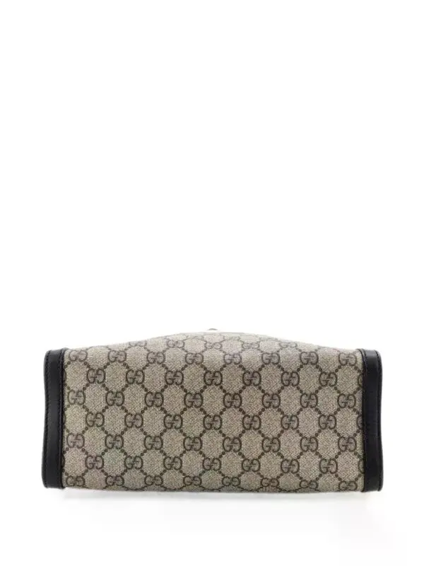 Gucci Padlock Chain Tote Gg Coated Canvas With Leather Small Shoulder Bag