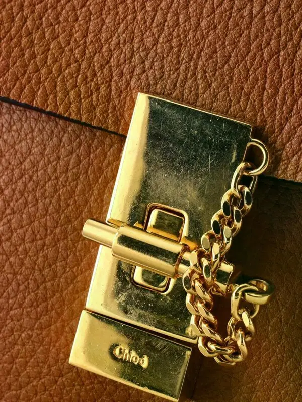 Chloé Drew Leather Small Crossbody Bag - Brown