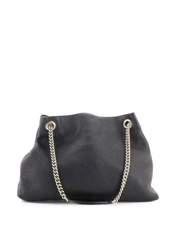 Gucci Soho Chain Strap Leather Medium Shoulder Bag - Black