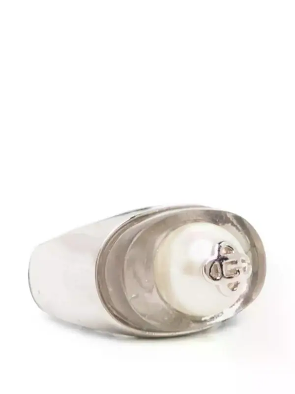 Casablanca Sci-fi Pearl Ring - Silver