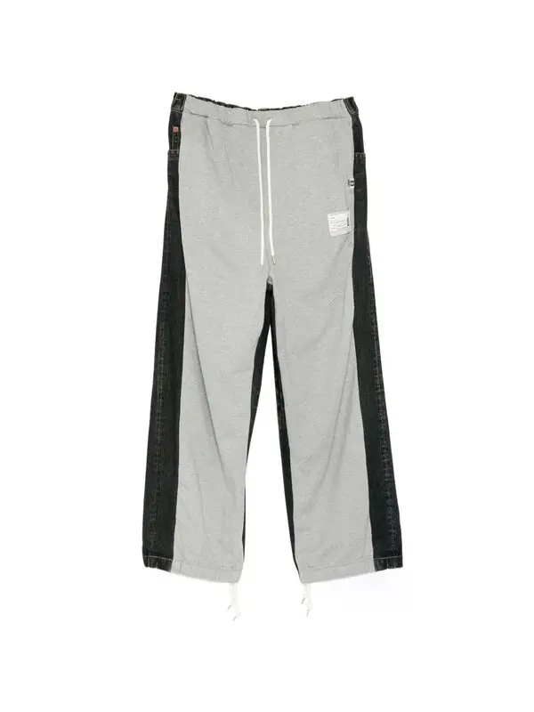 Mihara Yasuhiro Combined Sweat Denim Pants - Grey