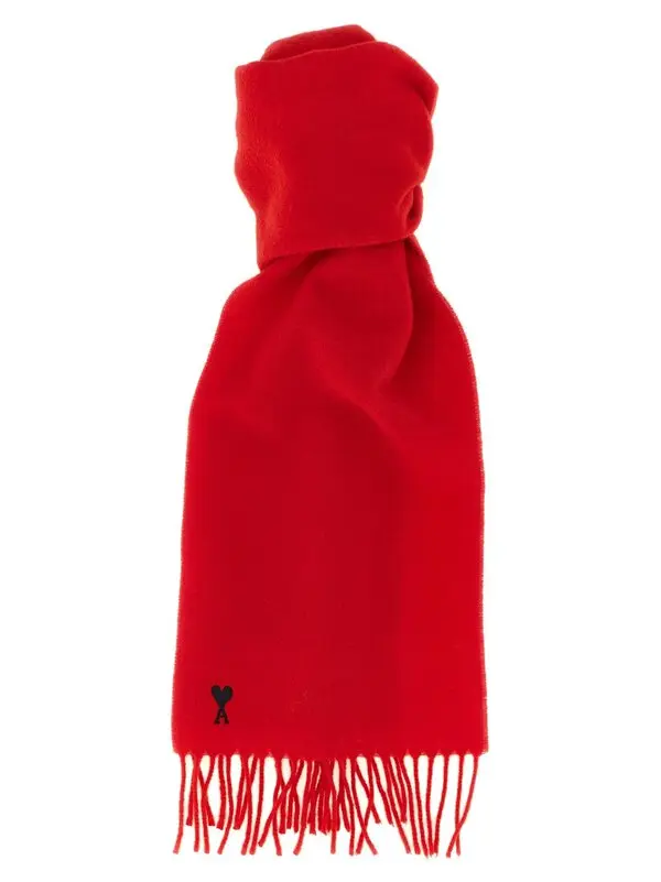 AMI Paris De Coeur' Scarf - Red