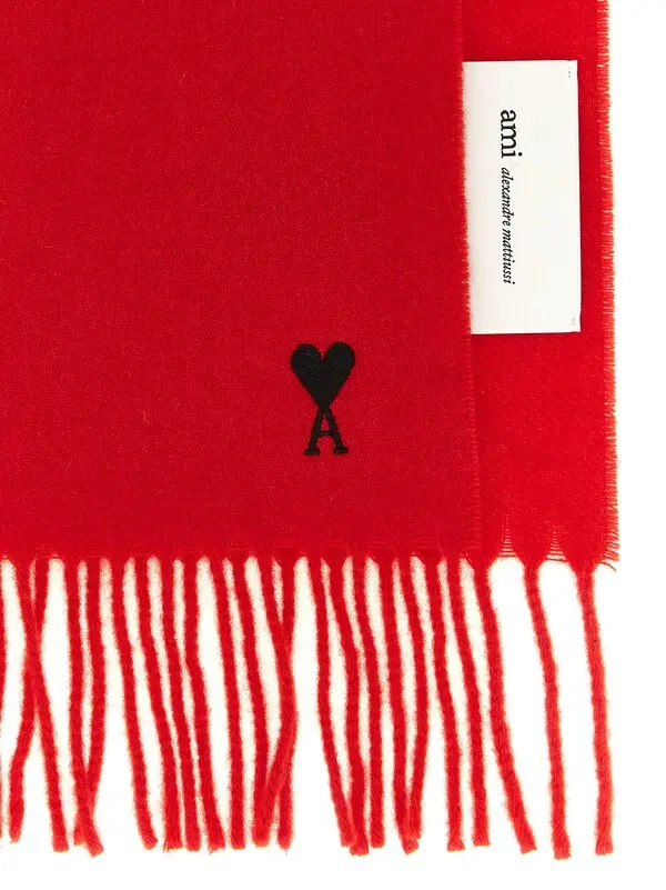 AMI Paris De Coeur' Scarf - Red