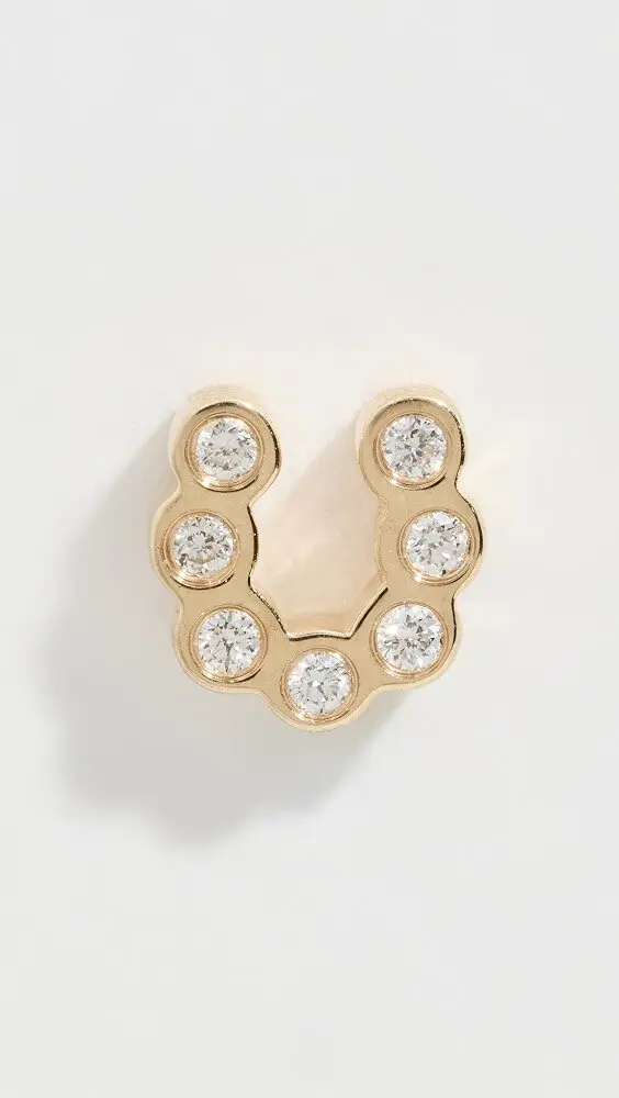 Zoe Chicco 14k Diamond Horseshoe Stud Earring